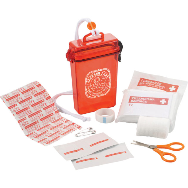 6 Promotional First Aid Kits with Customizable Logo Labels